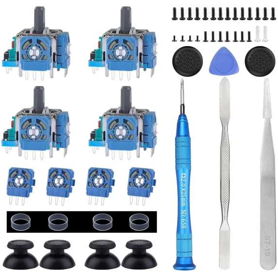 4 Pack Analog 3D Joysticks Replacement for DualSense PS5 Controller ...