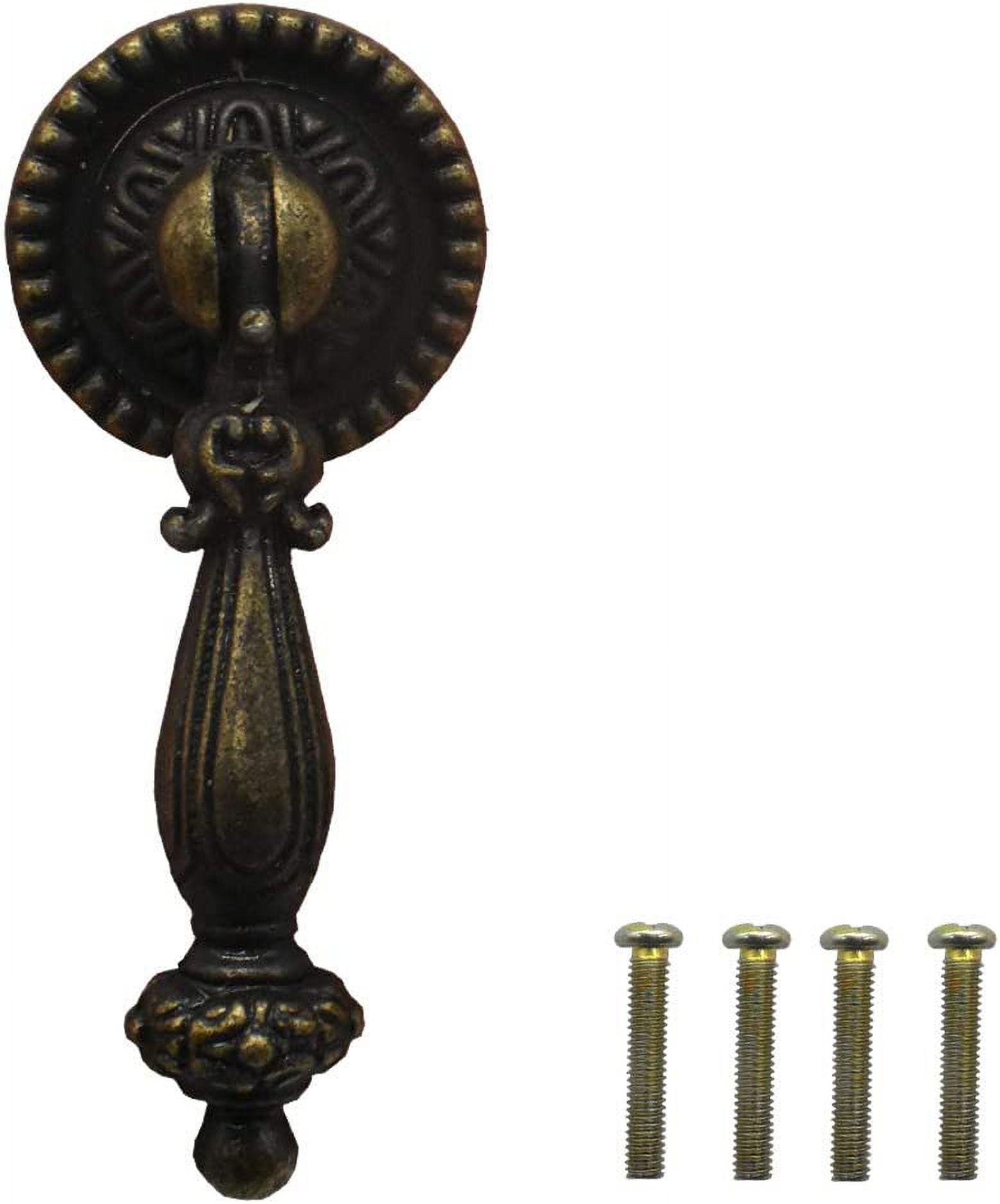 4 Pack Antique Drawer Pull Vintage Bronze Metal Drawer Handle Knob ...