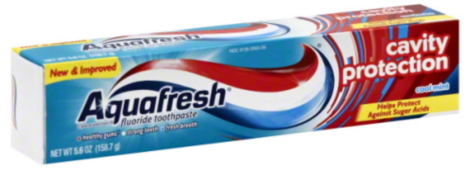 Aquafresh Cavity Protection Fluoride Toothpaste, Cool Mint, Pack of 4 ...