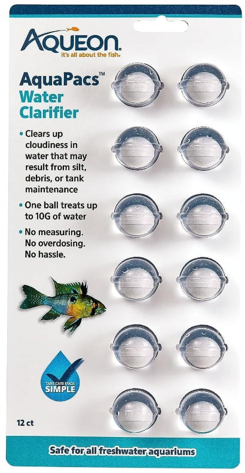 4 Pack Aqueon AquaPacs Water Clarifier [Bulk Aquarium Supplies, New ...
