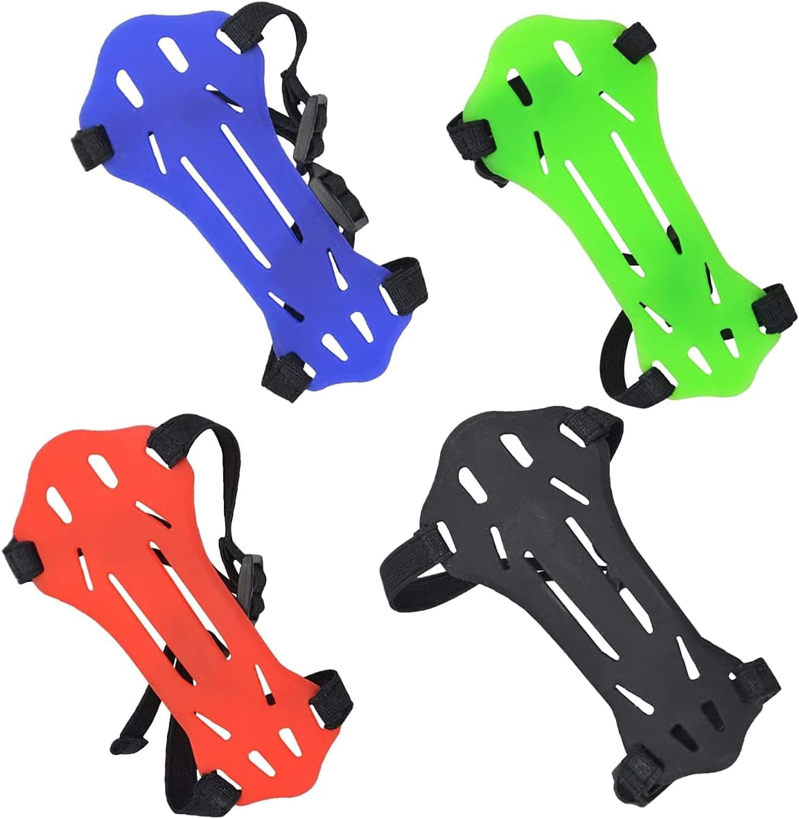 4 Pack Archery Armguard Adjustable 2 Straps Buckles Forearm Protector ...