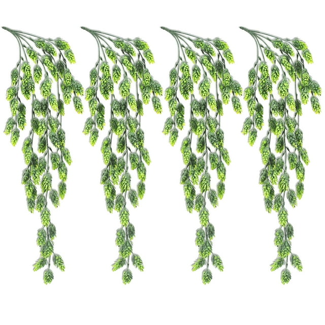4 Pack Artificial Hanging Plants Greenery Fake Hops Flowers Vines for ...