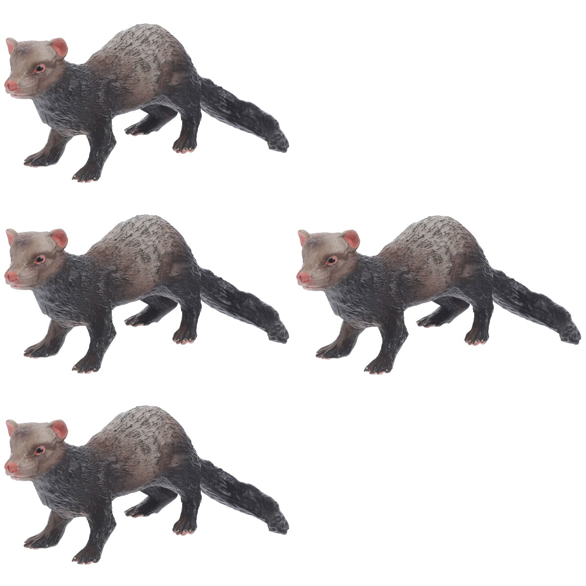 4 Pack Artificial Mini Ferret Model Animal Collectible Child - Walmart.com