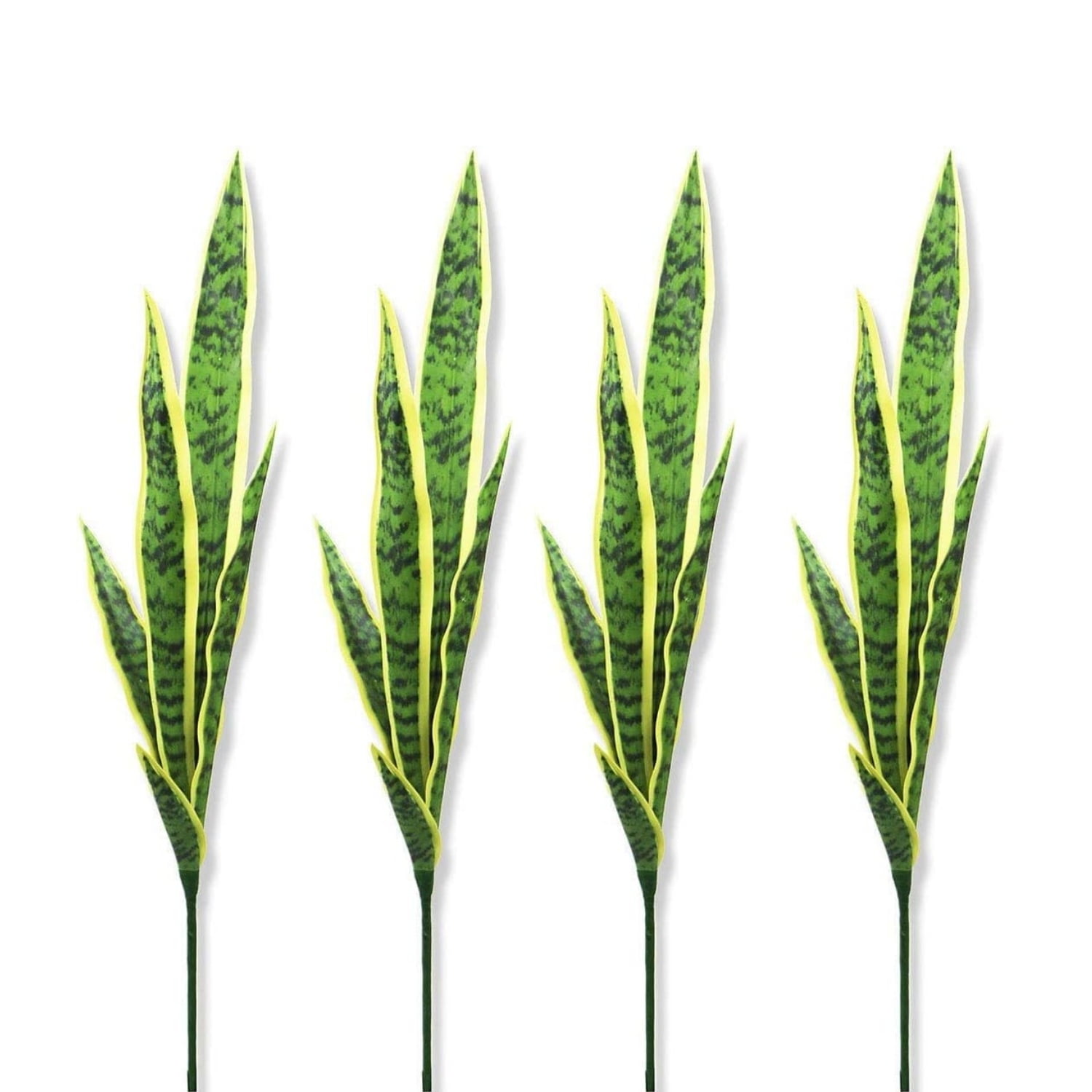 4 Pack Artificial Snake Plants 22" Faux Agave Fake Sansevieria UV ...