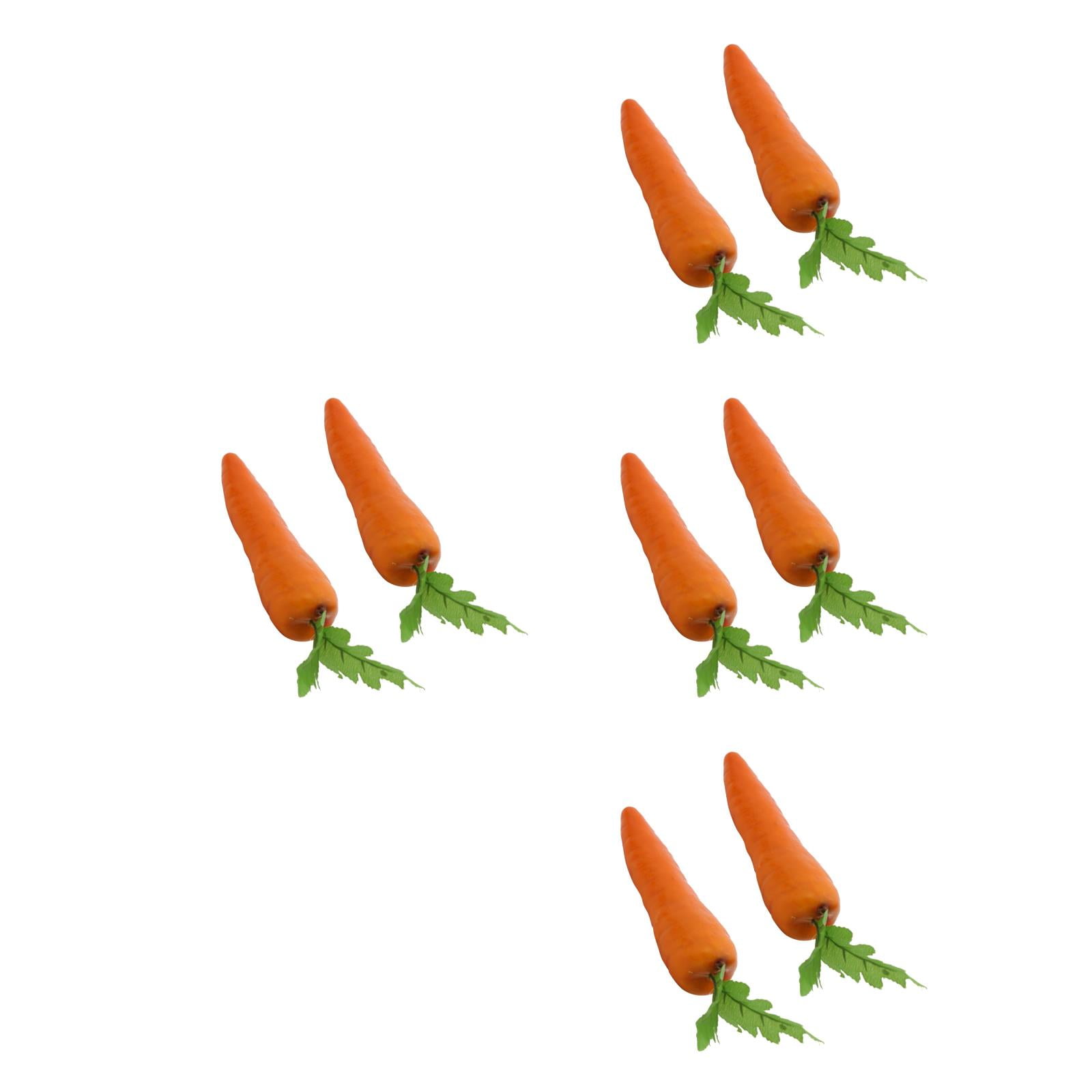 4 Pack Artificial Vegetables Carrot Cake Decorations Fake Fruit Carrots ...