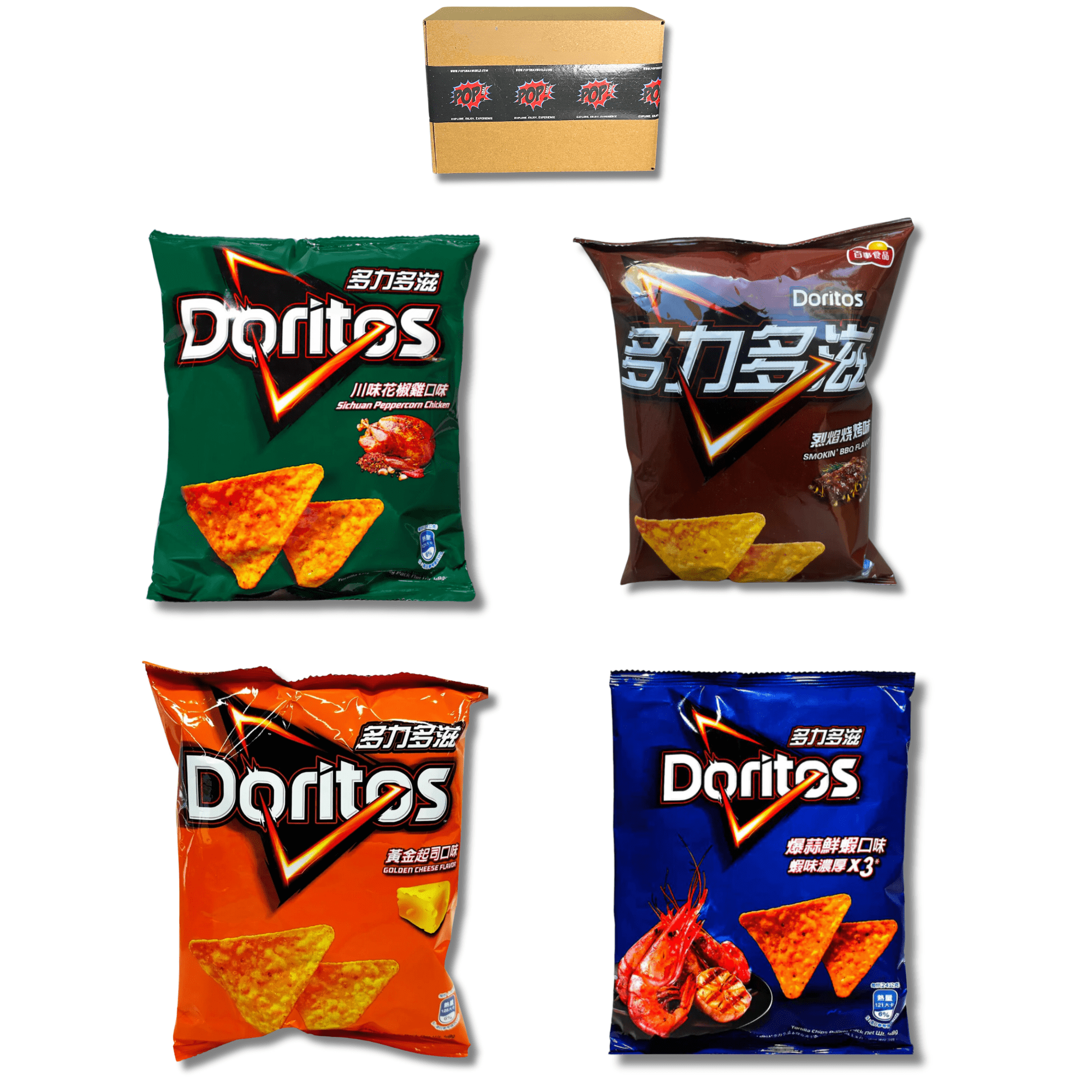 4-Pack Asian Doritos Sampler | Foreign Snacks | Asian Doritos | Limited ...