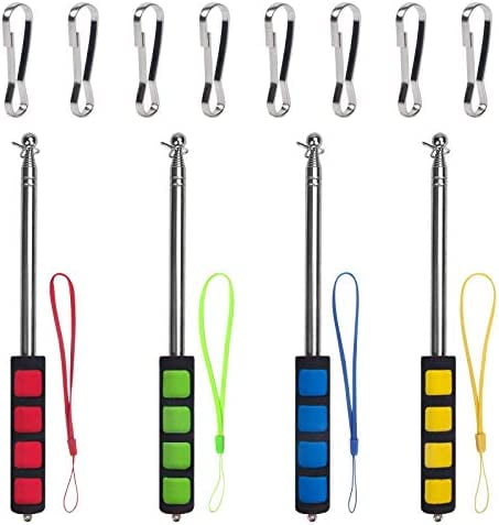 4-Pack Assorted Color Telescoping Handheld Flagpole, Extendable ...