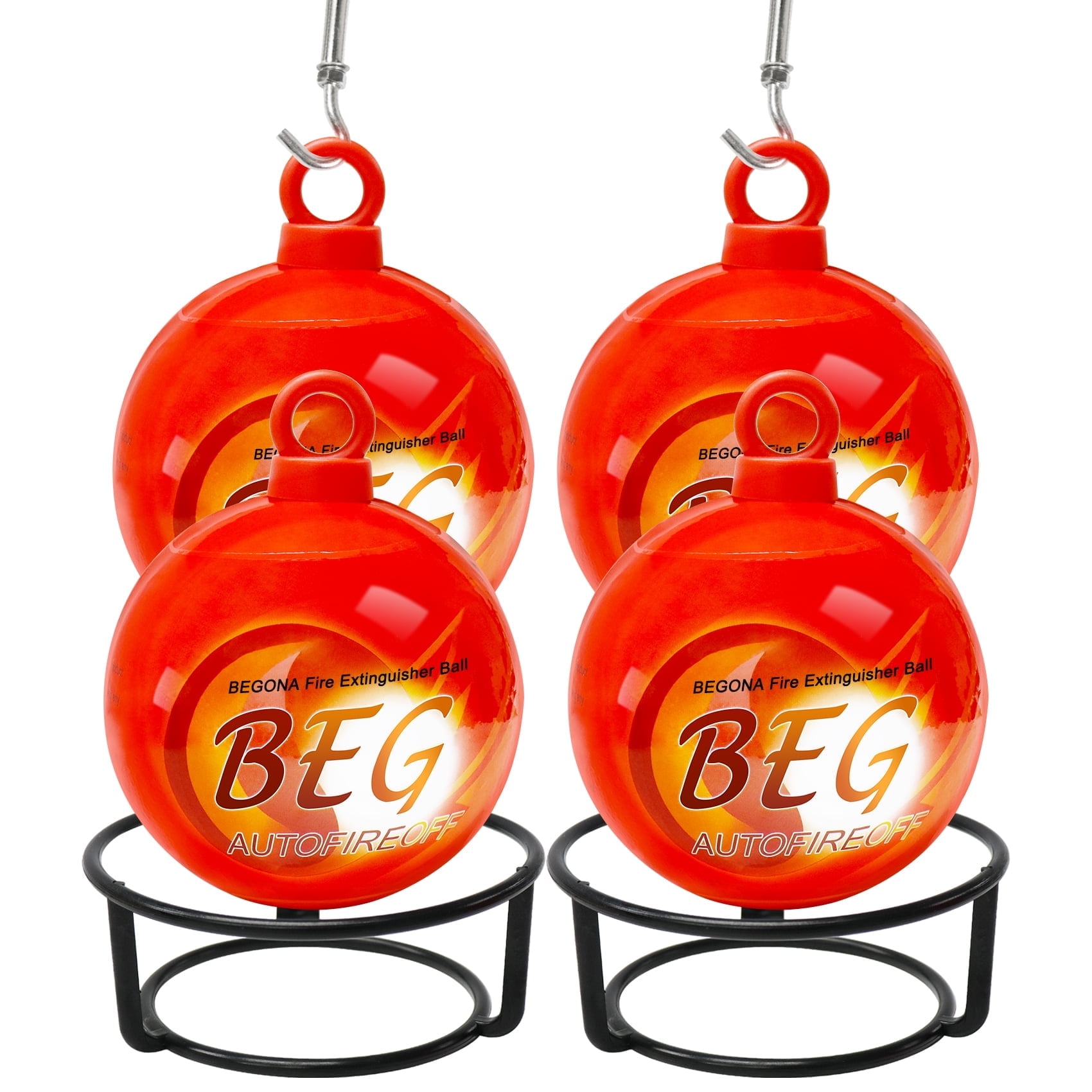 4 Pack Automatic Portable Fire Ball Extinguisher With Bracket And Hook ...