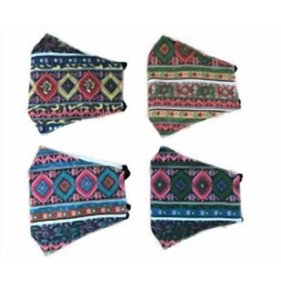 4 Pack Aztec Print Face Mask With Filter Sleeve. Washable Reusable Boho ...