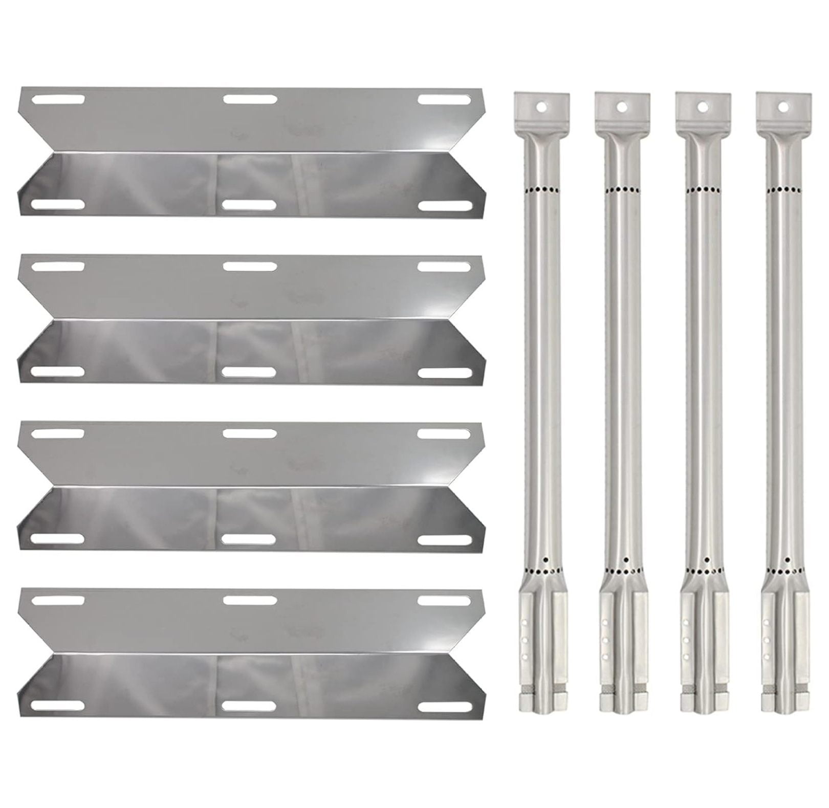 4-Pack BBQ Gas Grill Tube Burner & Heat Shield Plate Tent Replacement ...