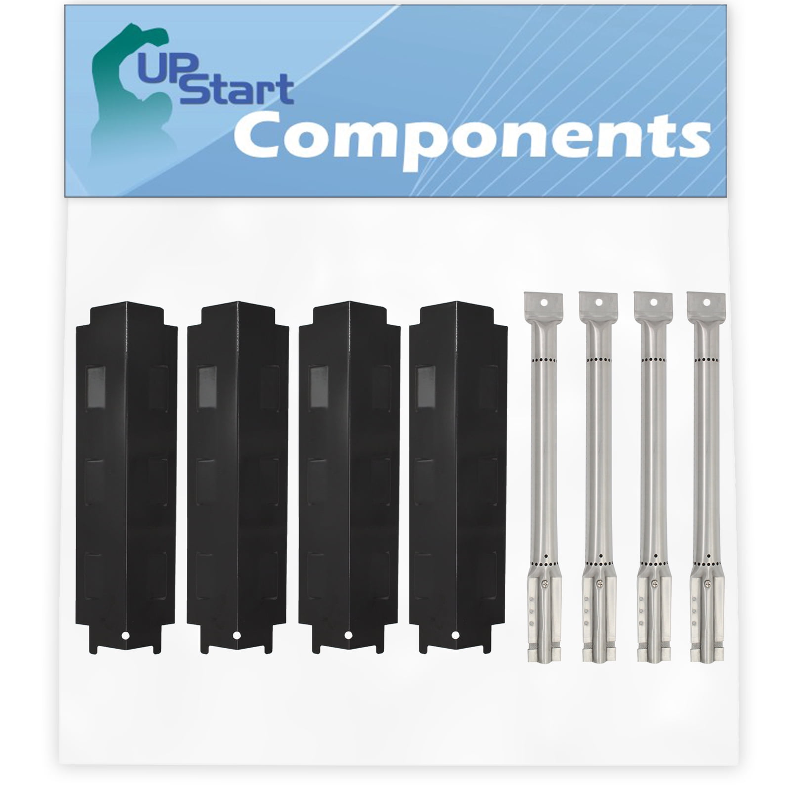 UpStart Components 4-Pack BBQ Grill Heat Shield & Tube Burner for ...