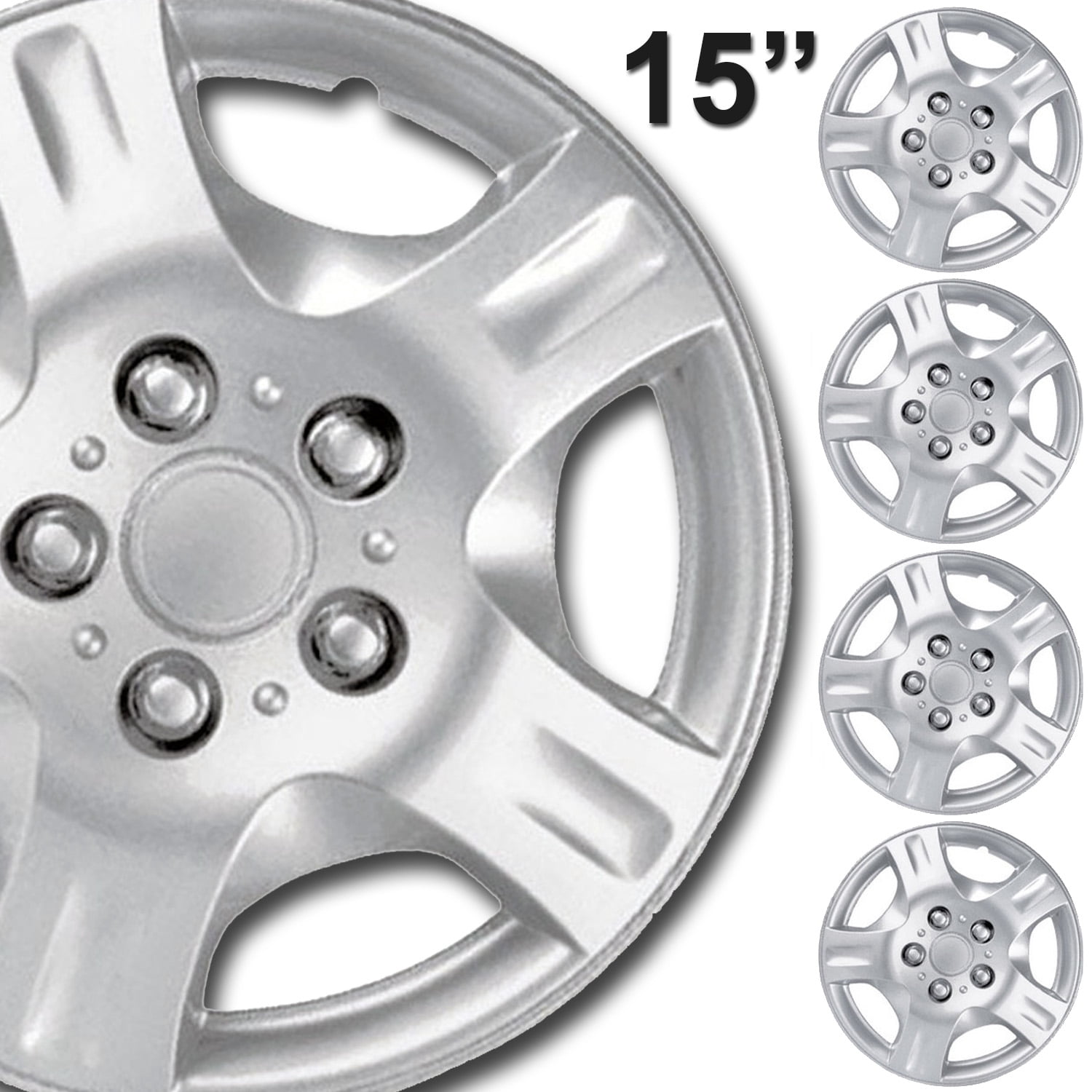 (4-Pack) BDK Premium Hubcaps 15" Wheel Rim Cover Hub Caps OEM Style ...