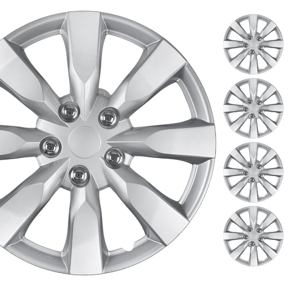 BDK 4-Pack Hubcaps, 16 Inch OEM Style Wheel Rim Cover Set, Snap-On ...
