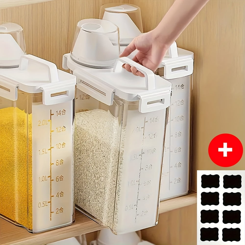4-Pack BPA-Free Plastic Food Storage Containers with Flip-Top Lids ...