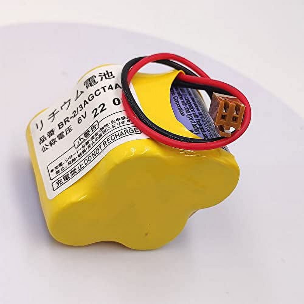 4 Pack BR-2/3AGCT4A 6V 4400mAh Battery for FANUC A98L-0031-0025 CNC System A98L00310025 BR2 ...