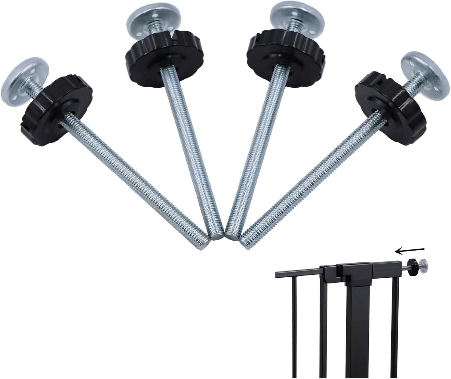 4 Pack Baby Gate Spindle Rods M8x125mm (8mm Diameter) Universal ...