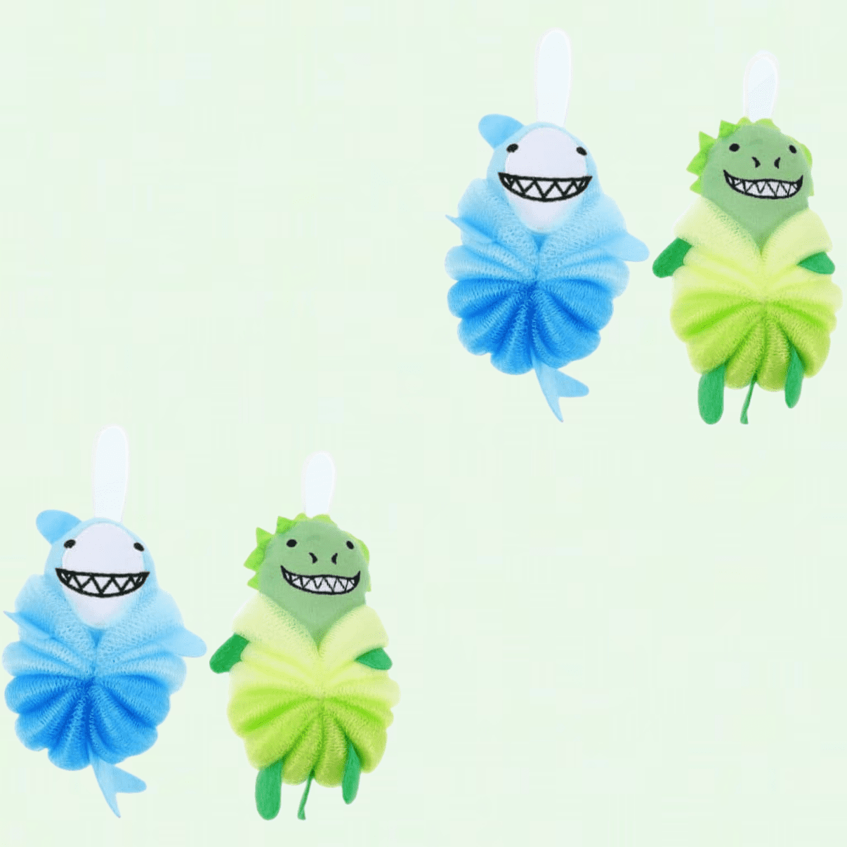 4-Pack Baby Loofah Bath Animals Sponges, Soft and Gentle Body Puffs for ...