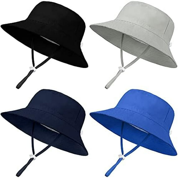 4 Pack Baby Toddler Sun Hat Summer UPF 50+ Sun Protection Bucket Hat ...