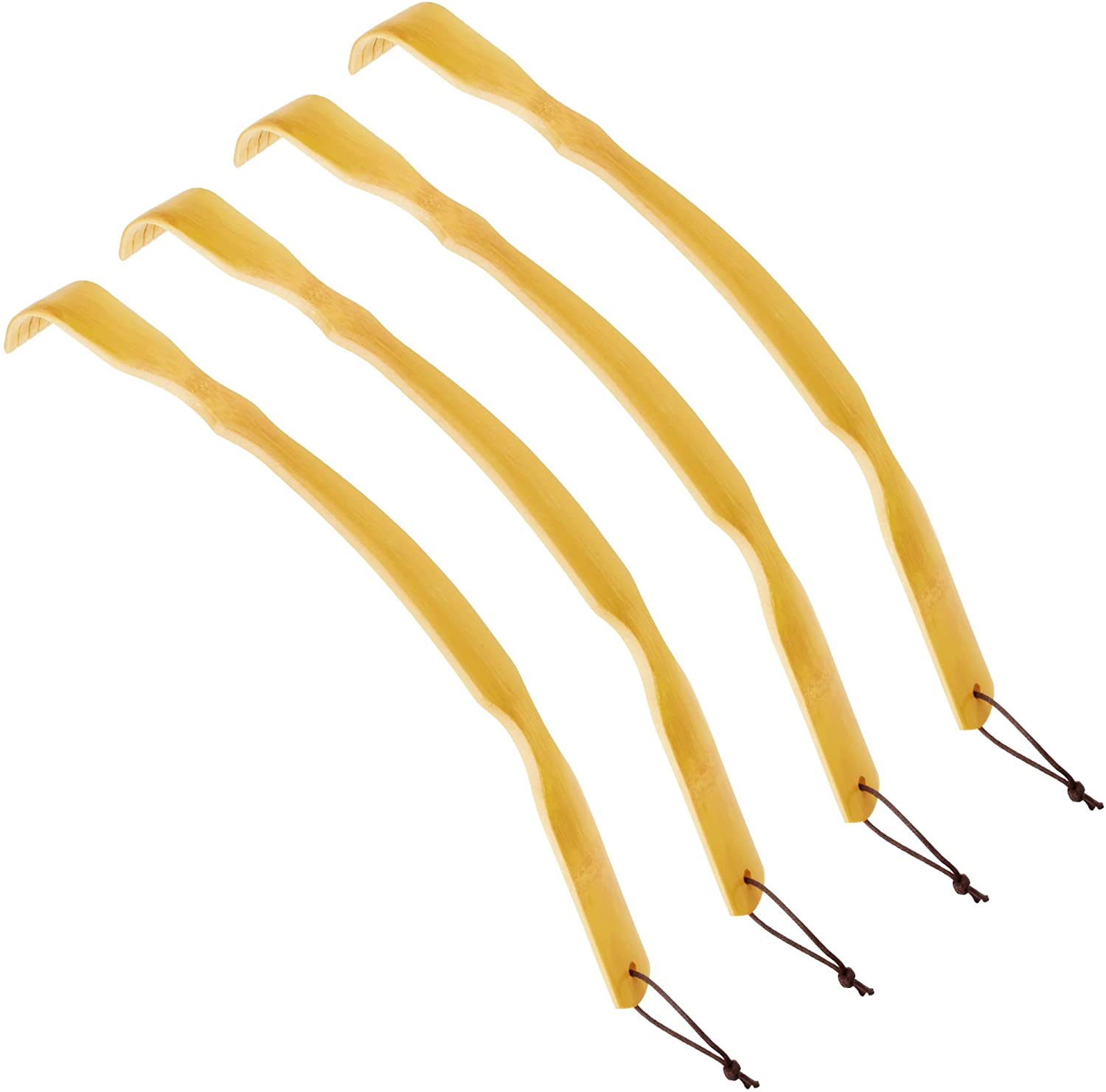 4 Pack Back Scratcher for Men, Women & Adults - Long Curved Handle ...
