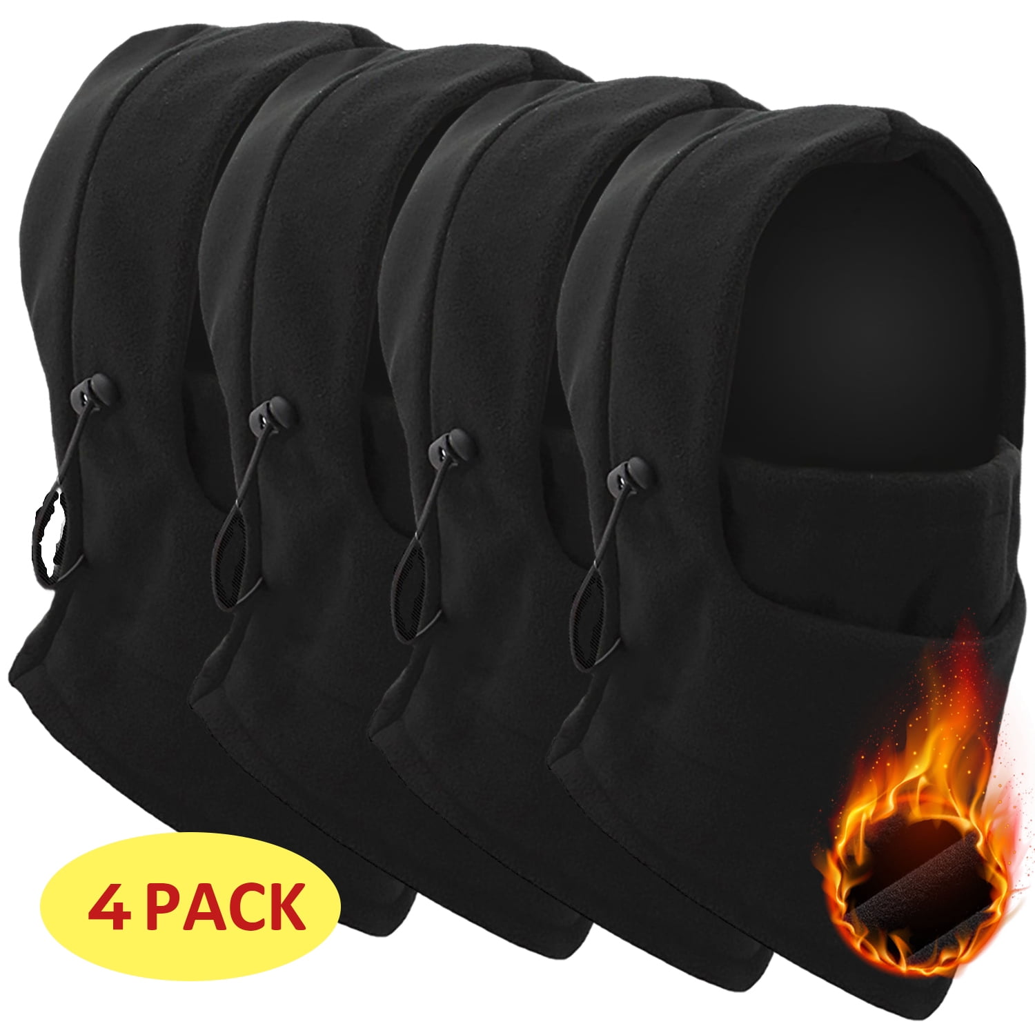 4 Pack Balaclava Face Thermal Mask for Men and Women Full Cover Outdoor ...
