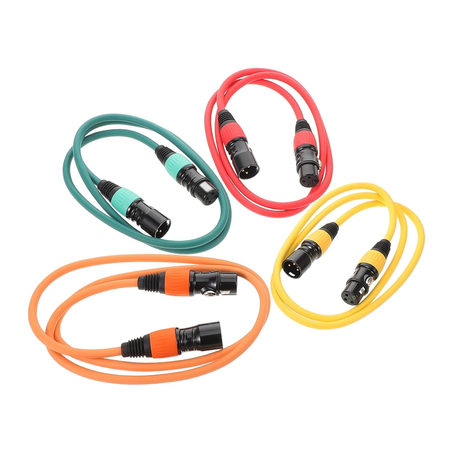 4 Pack Balanced Microphone Cables Male to Female Studio Cable Flexible ...