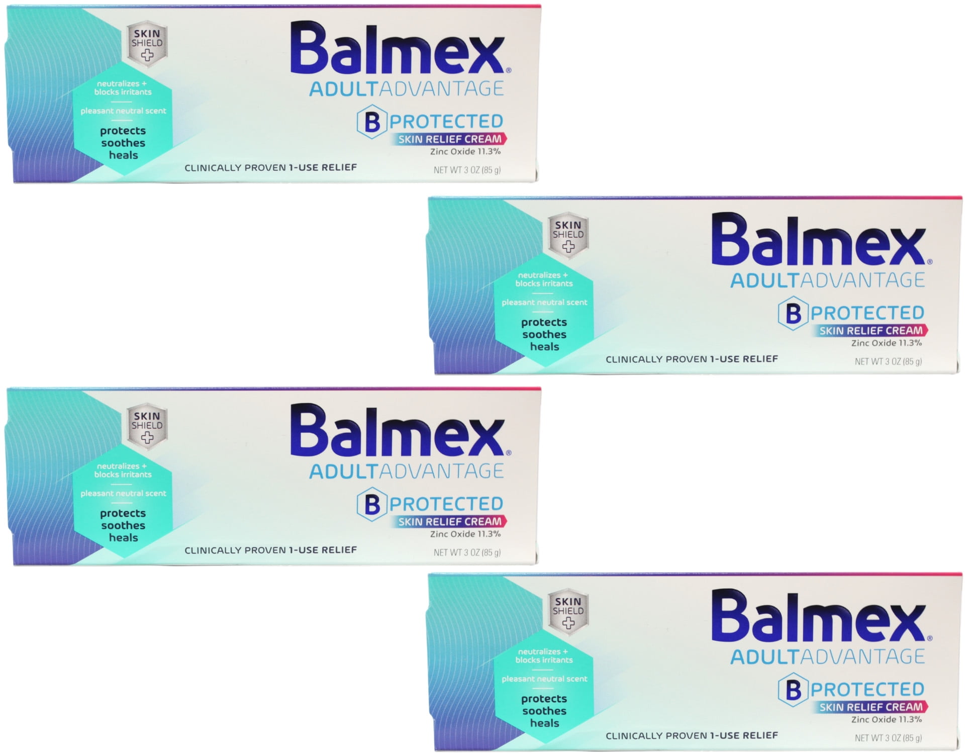 4 Pack - Balmex Adult Care Rash Cream 3oz Each - Walmart.com