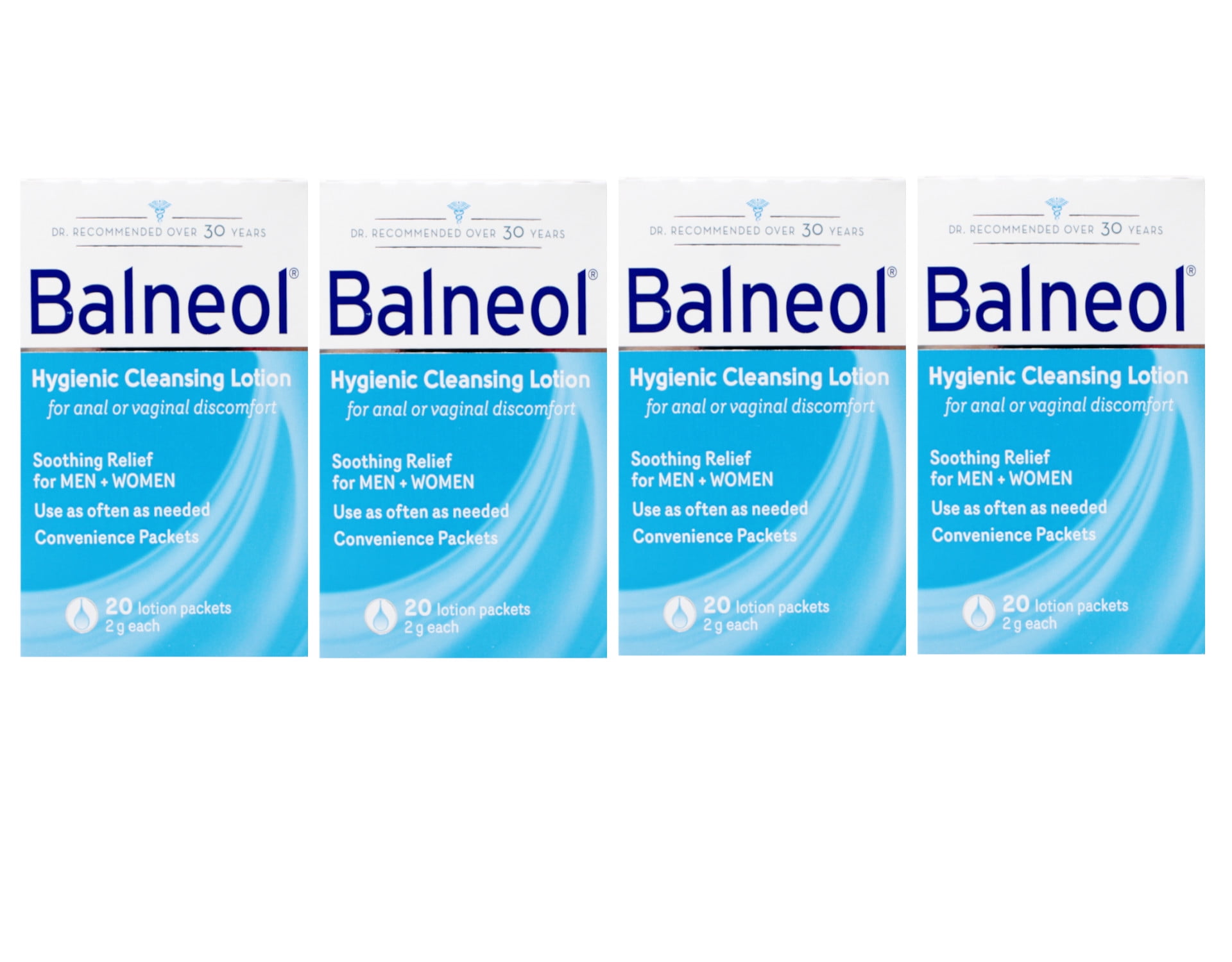 4 Pack - Balneol Hygienic Cleansing Lotion Packets 20 Each - Walmart.com