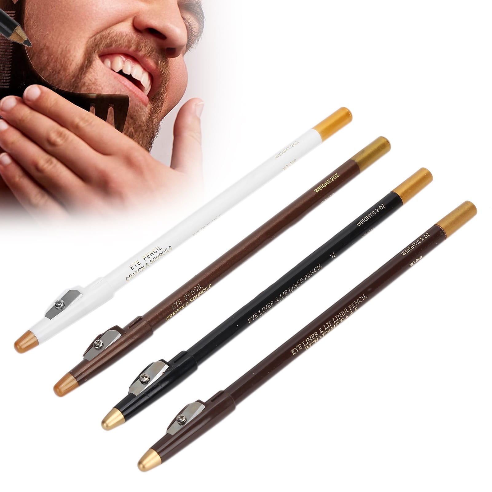 4 Pack Barber Pencil, Hairline Pencil Beard Pencil Hair Beard Shape ...