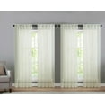 4 Pack Basic Home Rod Pocket Sheer Voile Window Curtains Ivory