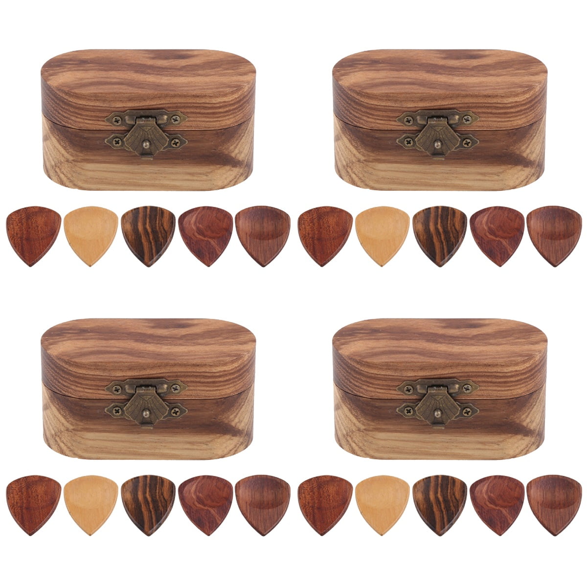 4 Pack Bass Guitar Accessories Boxes Pick Holder with Lid - Walmart.com