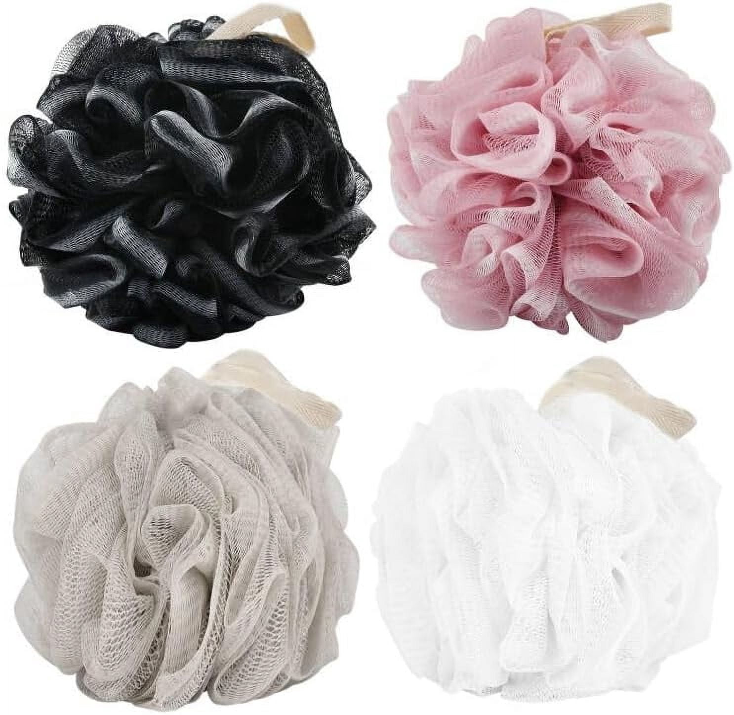 4 Pack Bath Loofahs Sponge 70g,Shower Sponges Loofah Body Scrubber ...