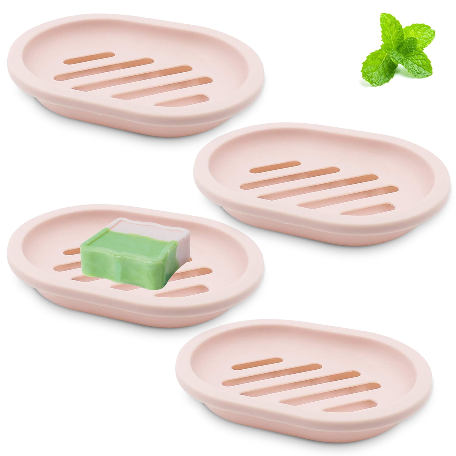 4 Pack Bathroom Soap Saver Case Box Container, Soap Holder/Tray, Soap ...