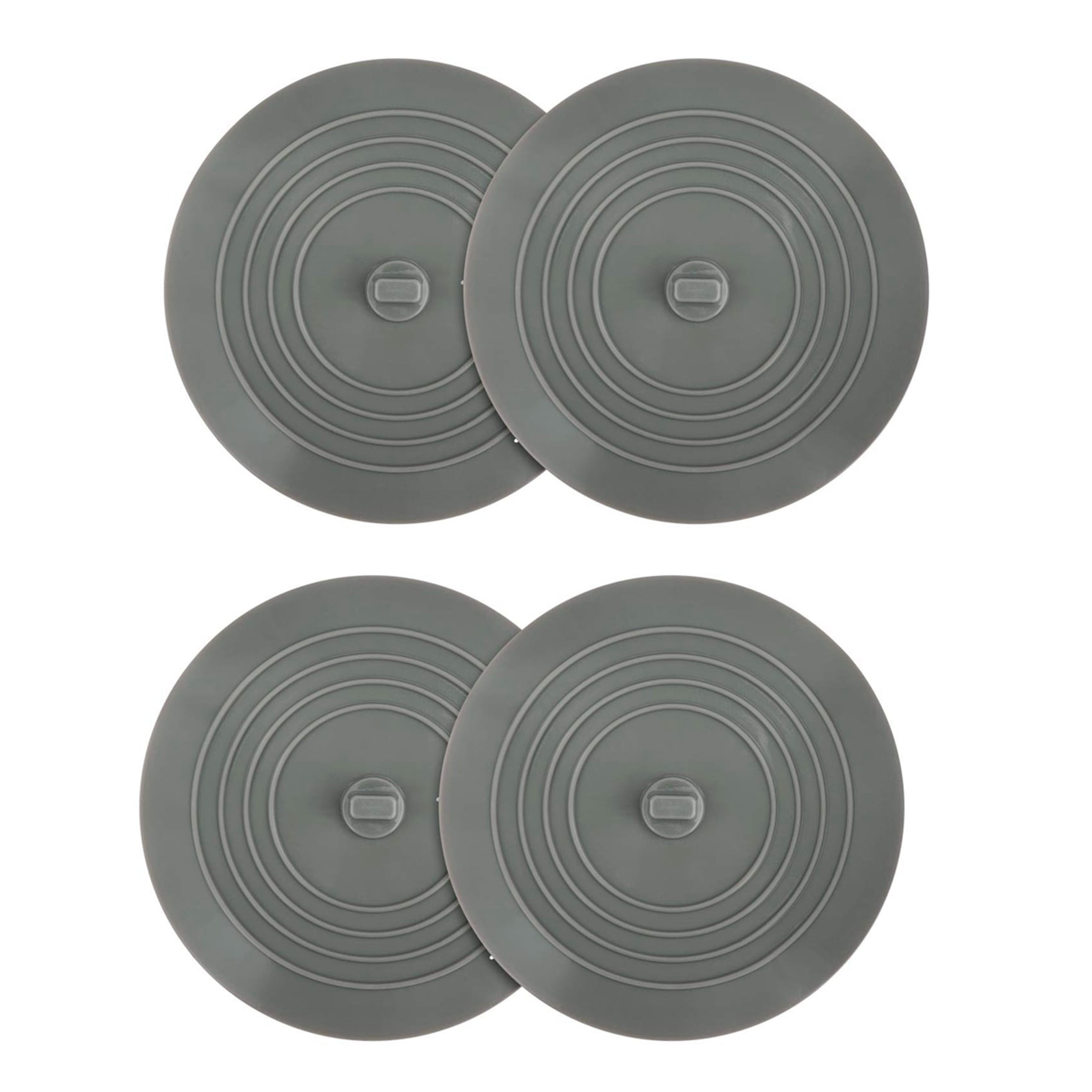 4 Pack Bathtub Stopper, 6 Inches Large Silicone Tub Flat Suction Drain ...
