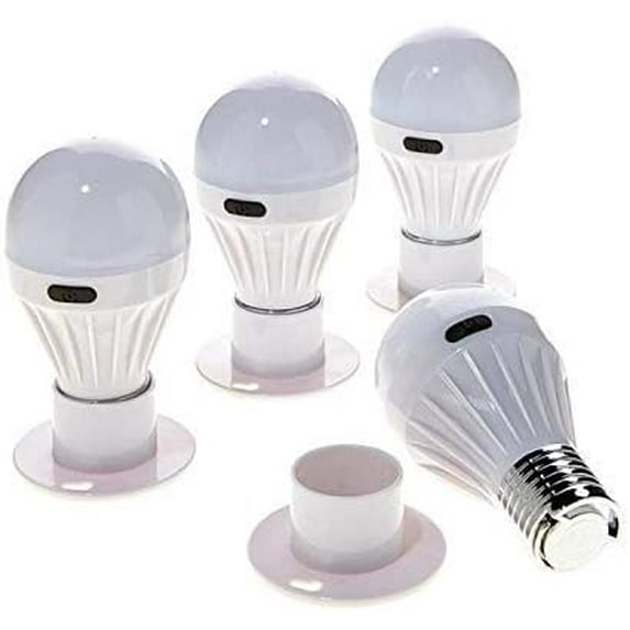 4-Pack - Battery Operated Wireless LED Light Bulb | 200 Lumens Bright ...