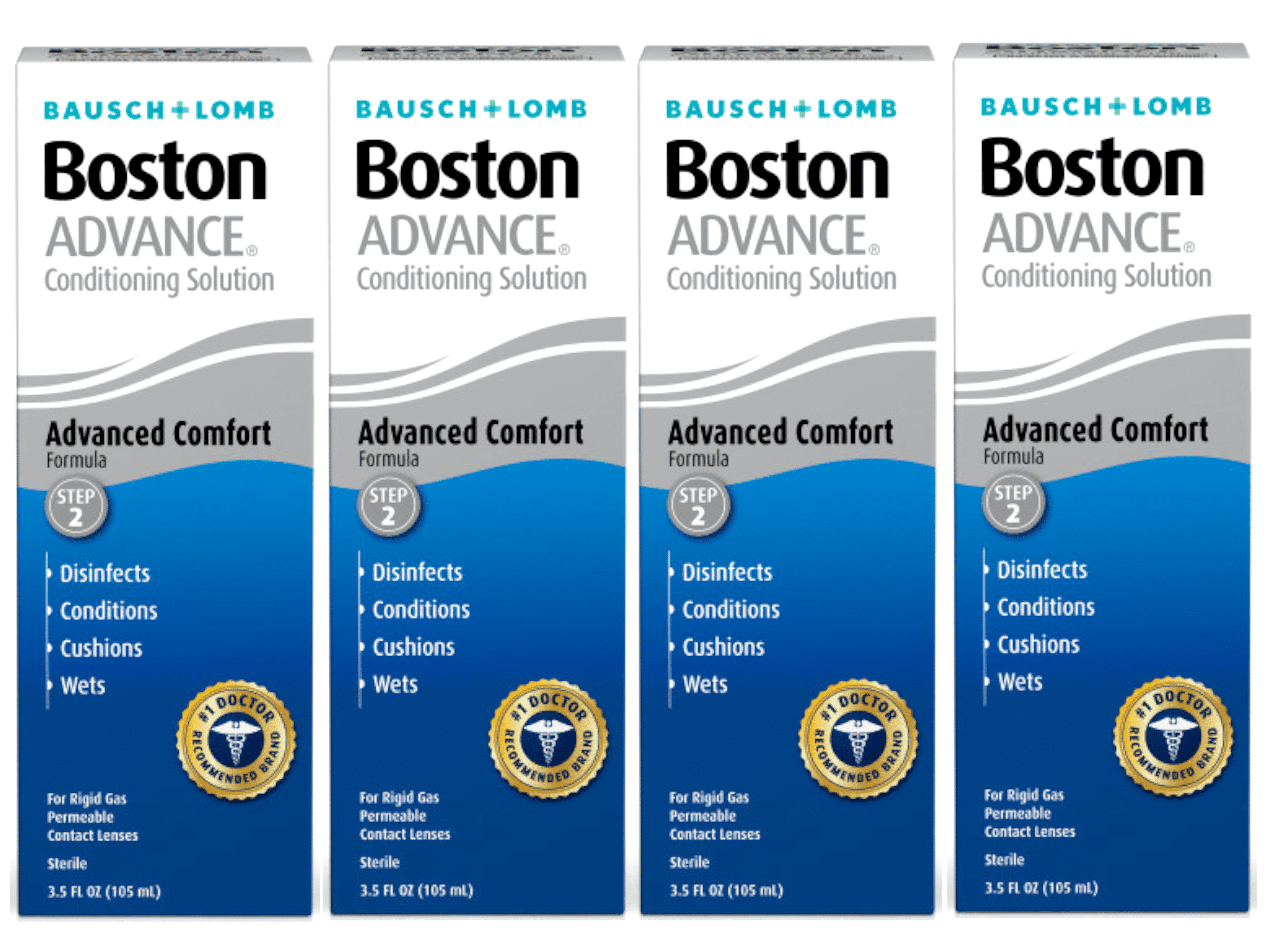 4 Pack - Boston ADVANCE Conditioning Contact Lens Solution for Rigid ...