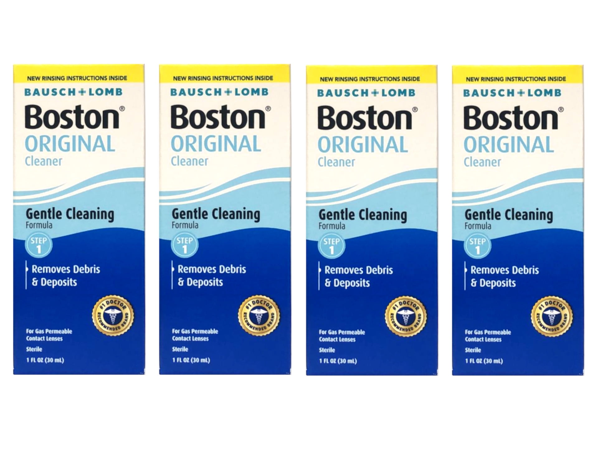 4 Pack - Bausch & Lomb Boston Cleaner Original Formula 1oz Each ...