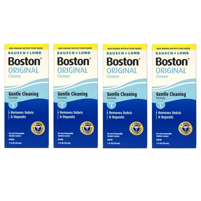 4 Pack - Bausch & Lomb Boston Cleaner Original Formula 1oz Each ...