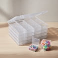 4 Pack Bead Storage Container, 64 Grids Small Clear Plastic Nail ...