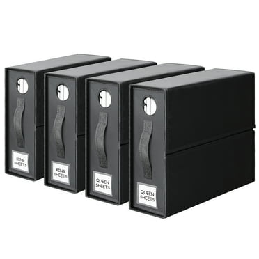 4 Pack Bed Sheet Organizers, Foldable Linen Closet Organizers and ...