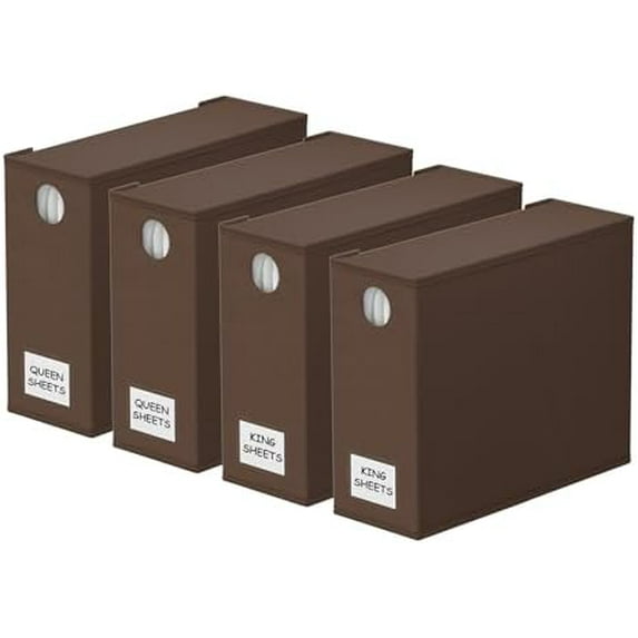 4 Pack Bed Sheet Organizers and Storage, Foldable Sheet Organizer for ...