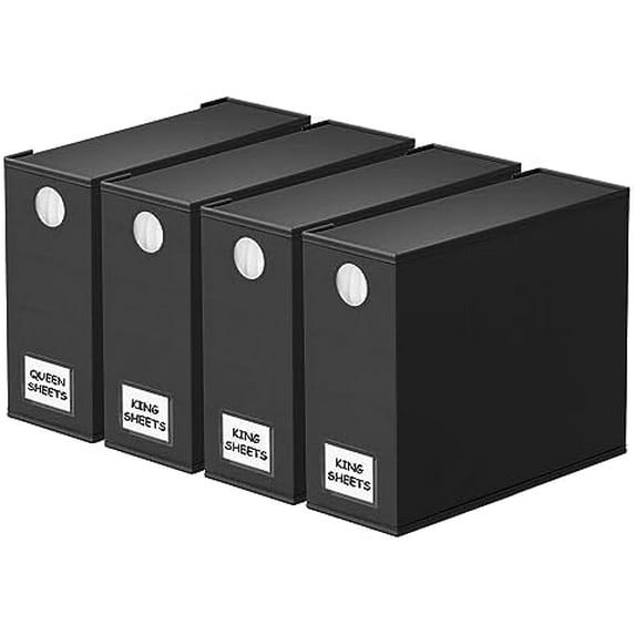 4 Pack Bed Sheet Organizers and Storage, Foldable Sheet Organizer for ...