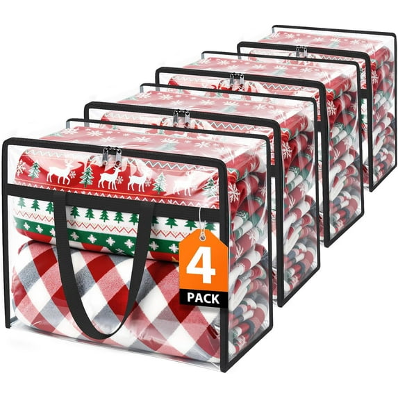 4 Pack Under Bed Storage and Closet Organizers Containers, Heavy-Duty ...