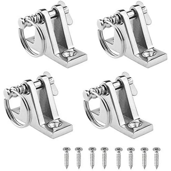 4 Pack Bimini Top 90°Deck Hinge with Removable Pin, 316 Stainless Steel ...