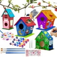 4 Set DIY Wooden Bird House Kits for Kids 4-6, 8-12, Build & Paint ...