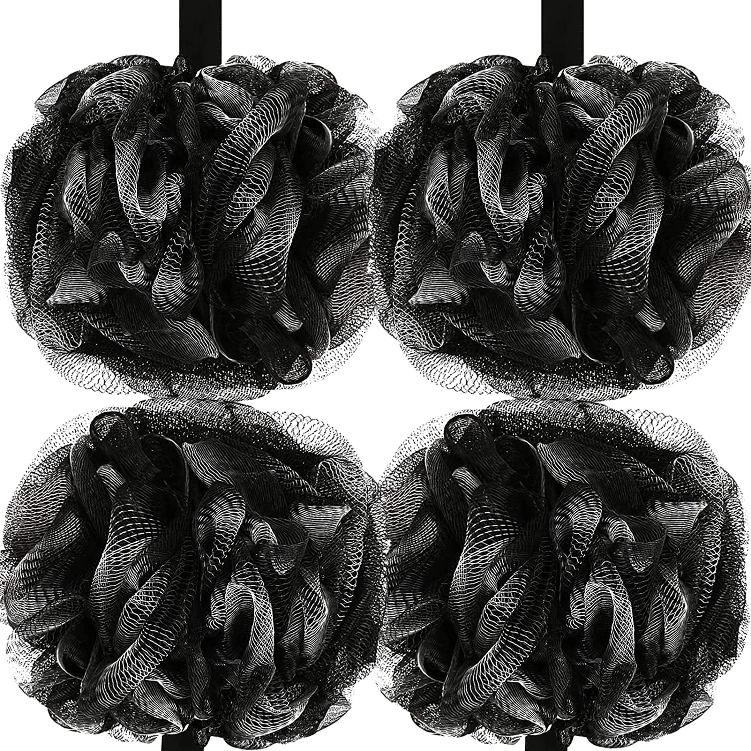Walmart 4 Pack Luffa Daily Body Loofah - Black Bath Sponge, Bamboo ...