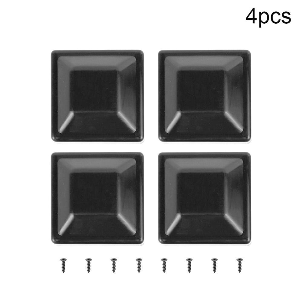 4-Pack Black Fence Post Tops for 4x4 Wooden Fence Protection and ...