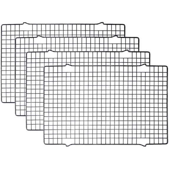 4 Pack Black Heavy-Duty Wi Cooking Rack Baking Racks, Nonstick Baking ...