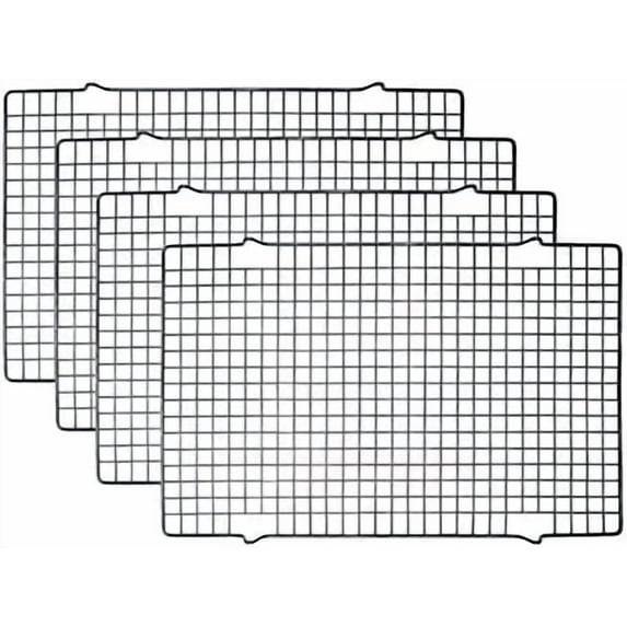 4 Pack Black Heavy-Duty Wire Cooking Rack Baking Racks, Nonstick Baking ...
