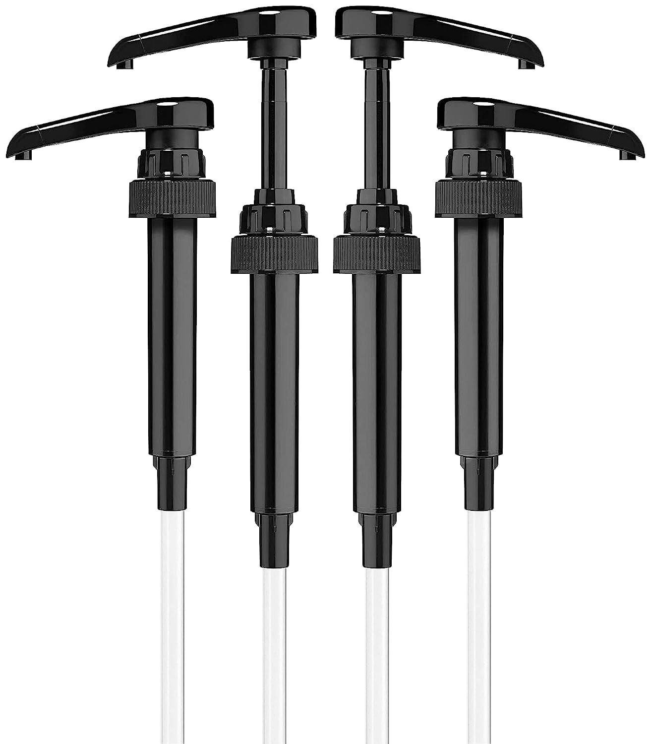 4-Pack Black Little Squirt Syrup Pumps for Coffee Syrup Bottles, Fits ...