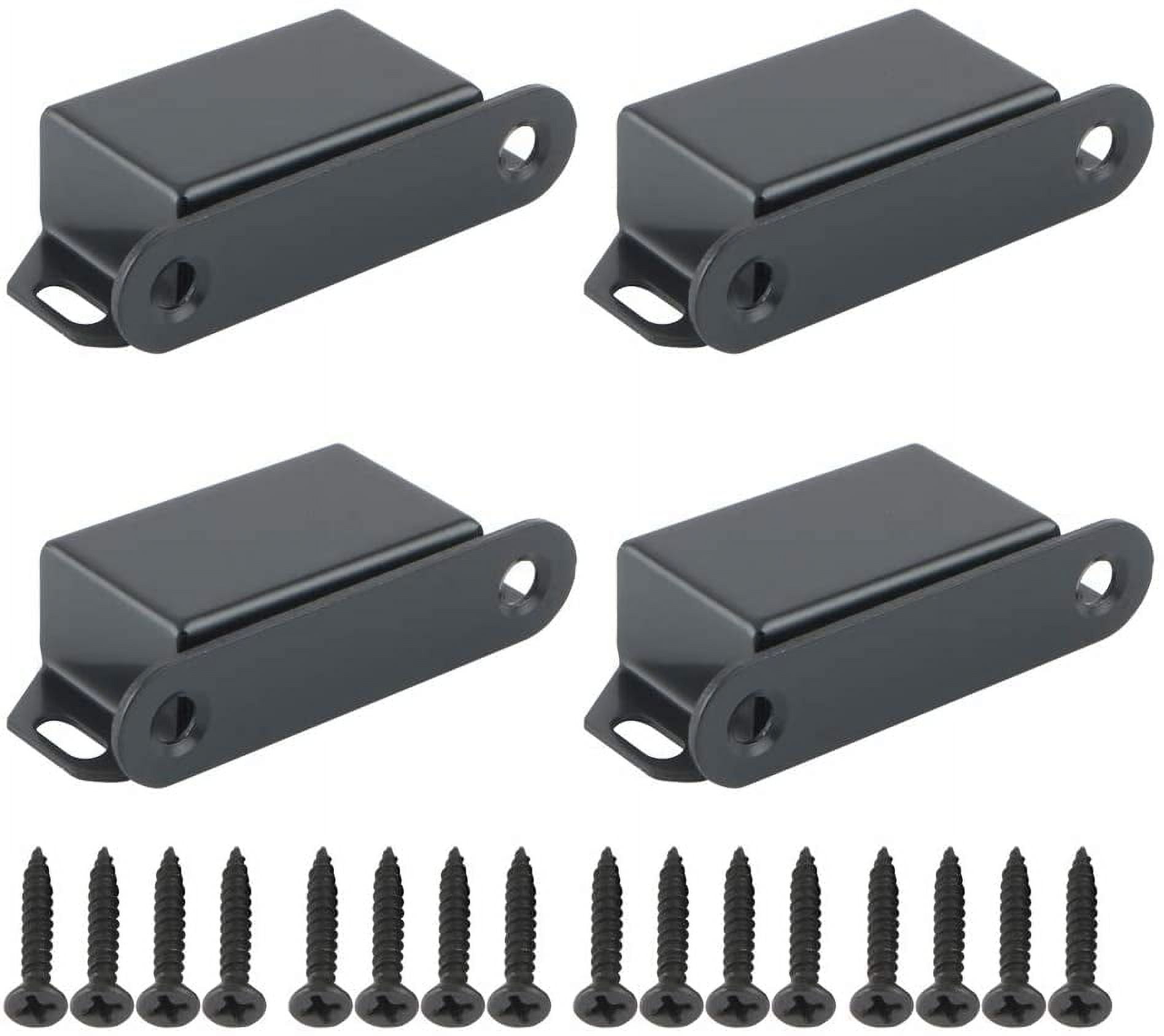 4-Pack Black Magnetic Cabinet Door Catch,Furniture Closet Catches Latch ...